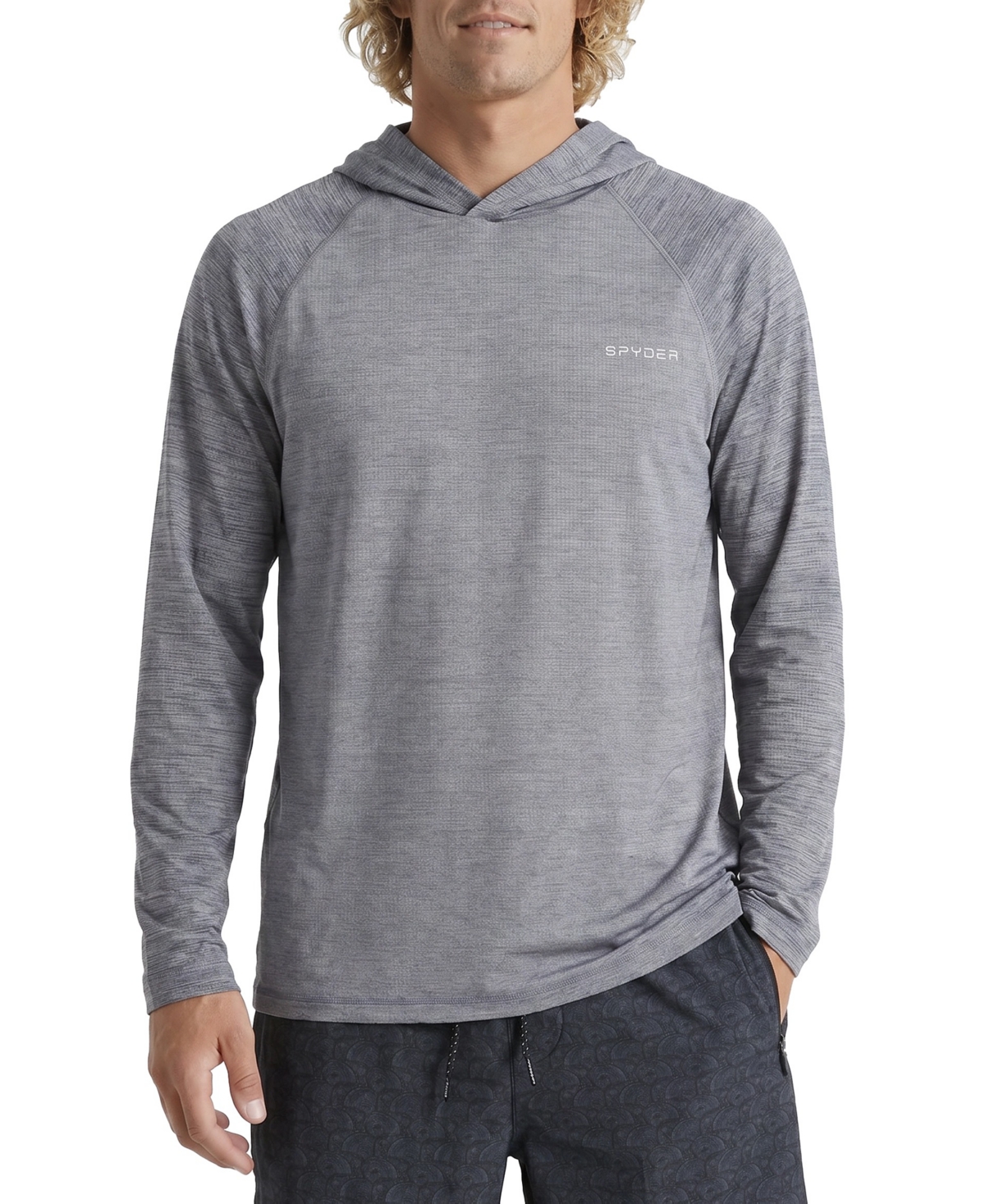 Click here for Spyder Mens Birdseye Heather Hooded Long-Sleeve Ra... prices