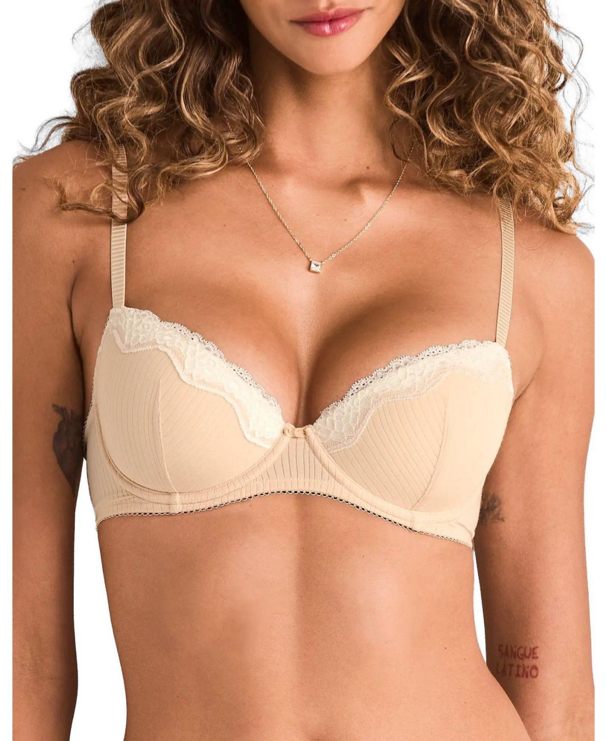 Click here for Adore Me Womens Lilou Contour Demi Bra - Light bei... prices
