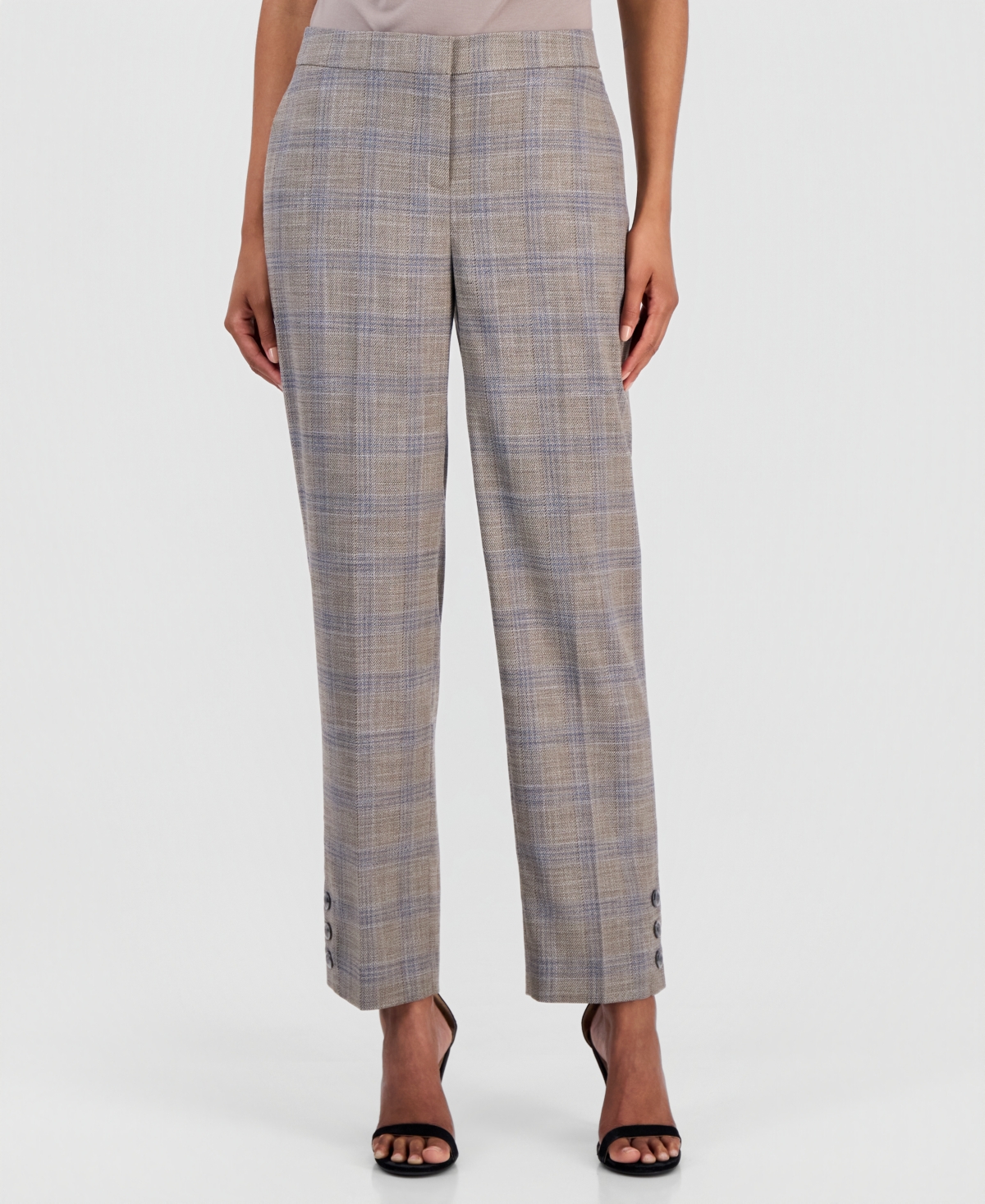 Click here for Anne Klein Womens Mid-Rise Straight-Leg Ankle Pant... prices