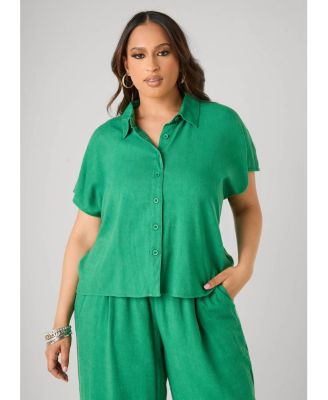 Linen & Blend Plus Size Shirts & Tops | Macy's