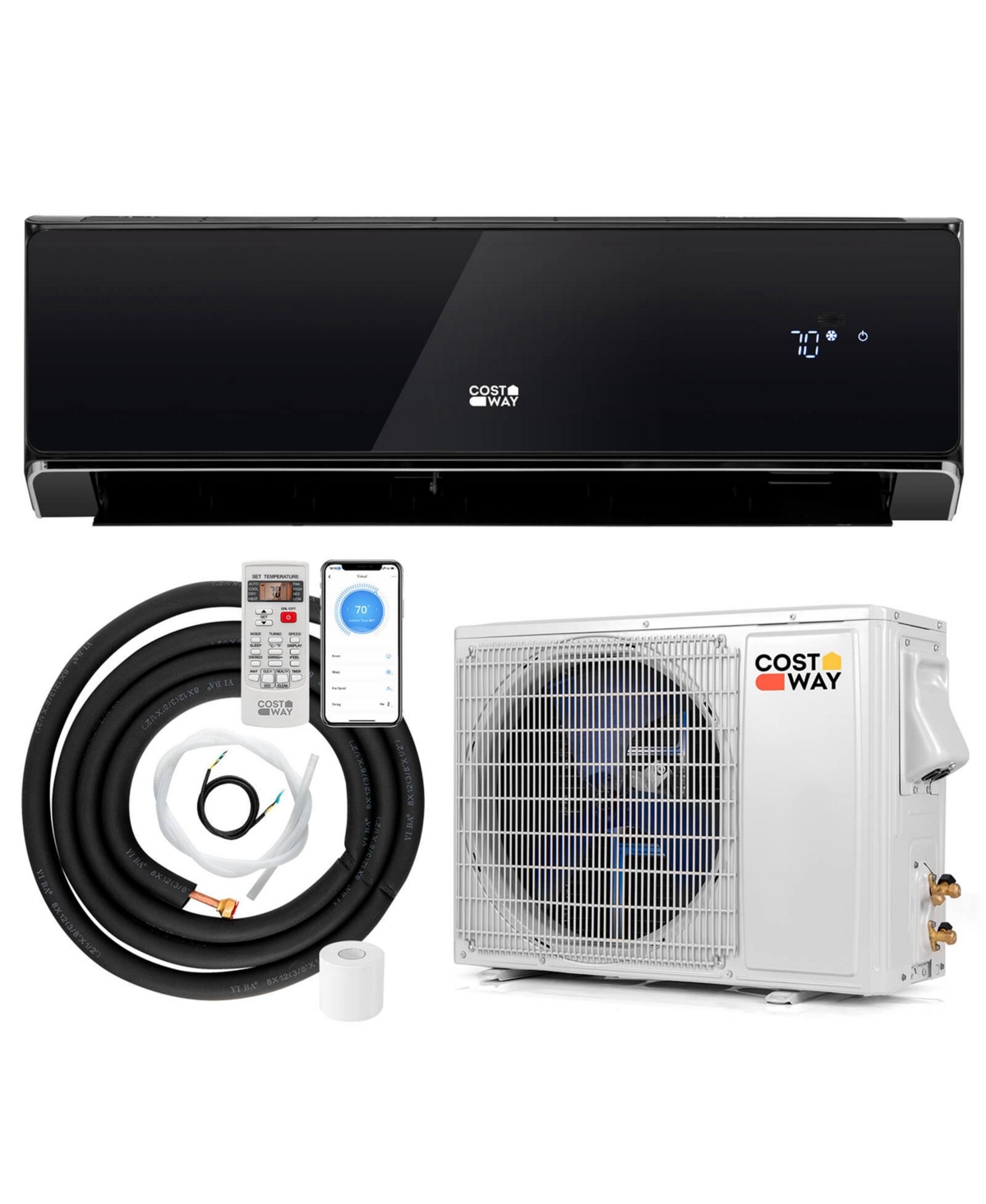 Click here for Costway 12000 Btu Wifi Enabled Mini Split Air Cond... prices