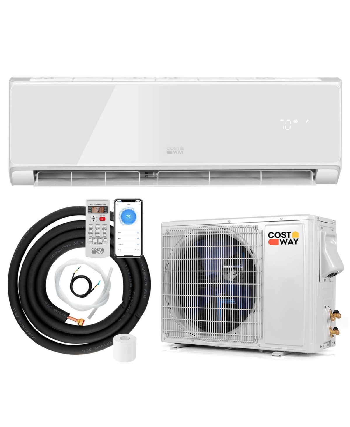 Click here for Costway 12000 Btu Wifi Enabled Mini Split Air Cond... prices