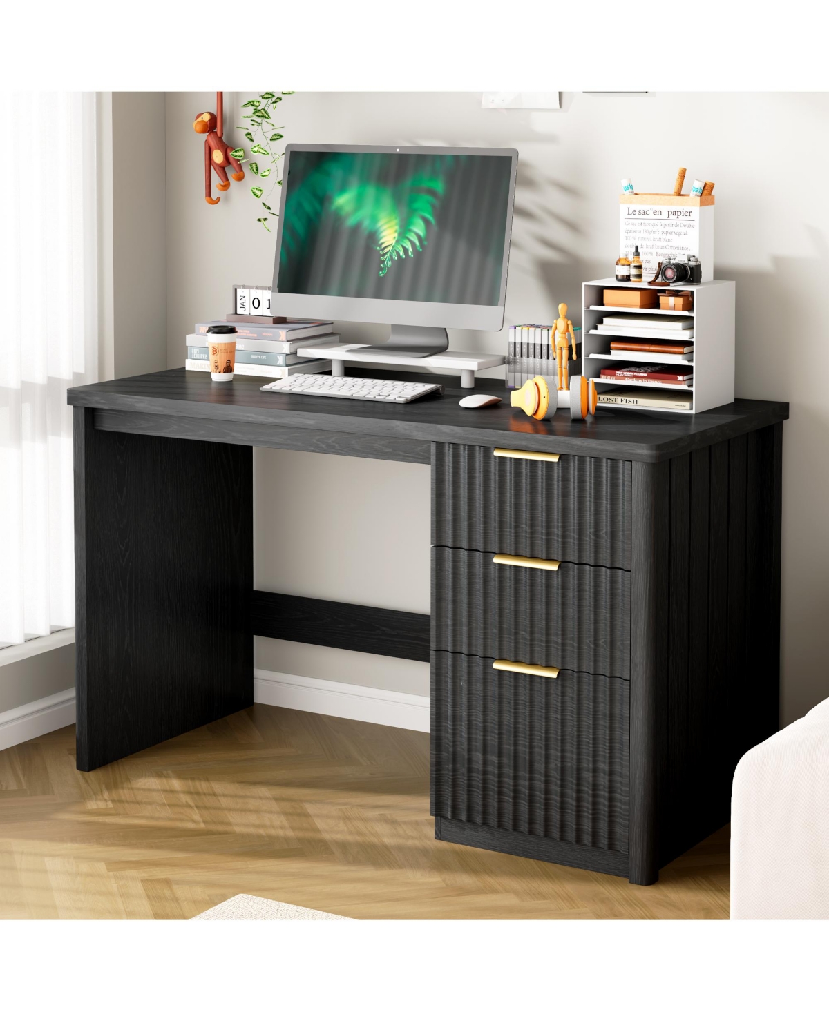 Click here for Vlsrka Computer Desk With File Drawers And Storage... prices