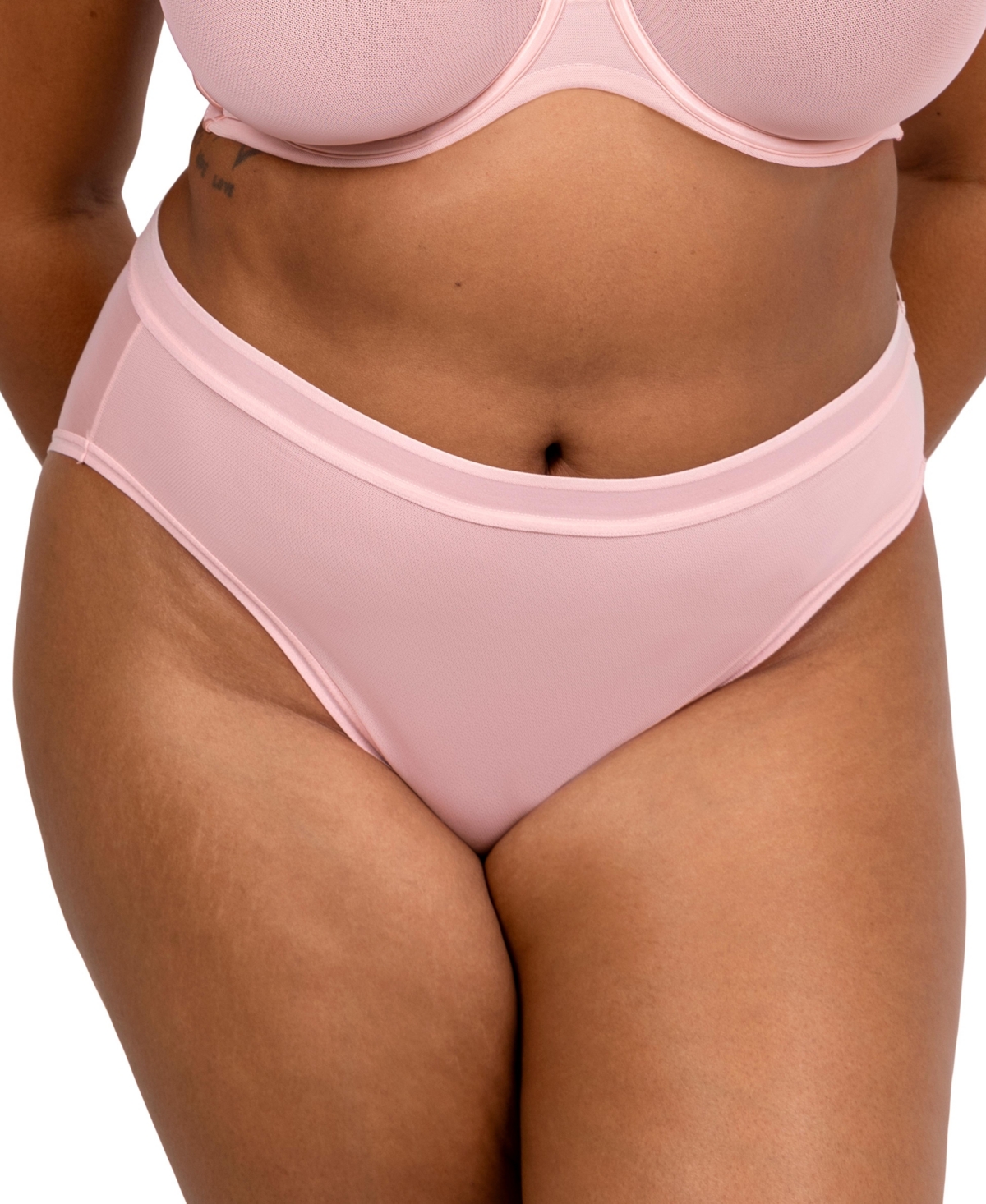 Click here for Curvy Couture Womens Sheer Mesh High Cut Brief Pan... prices