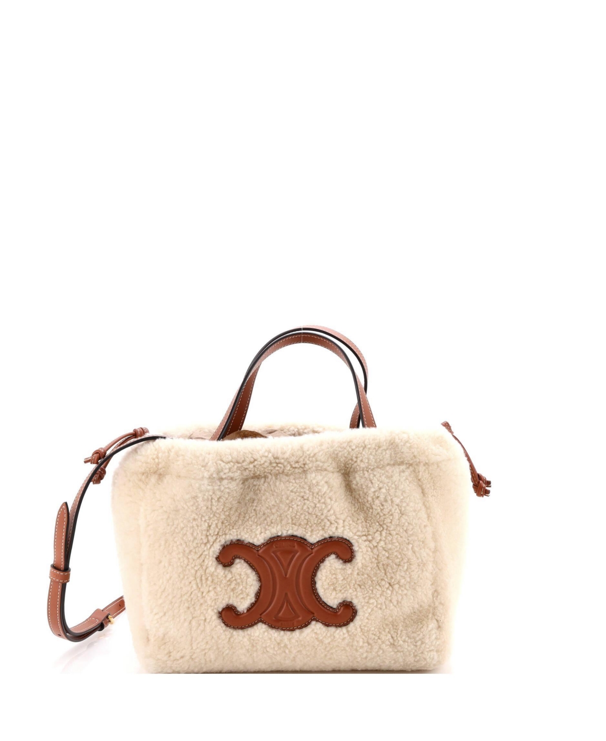 Click here for Pre-Owned Celine Small Cuir Triomphe Cabas Drawstr... prices