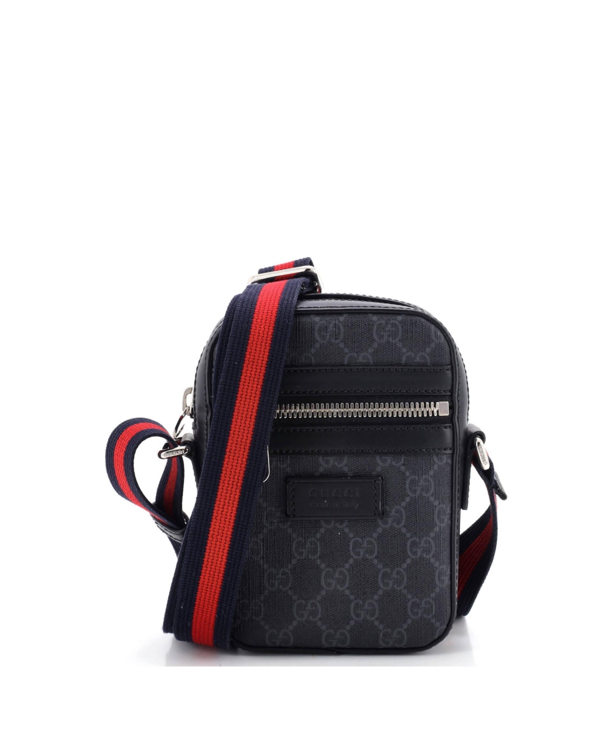 Click here for Pre-Owned Gucci Mini Web Strap Front Zip Messenger... prices