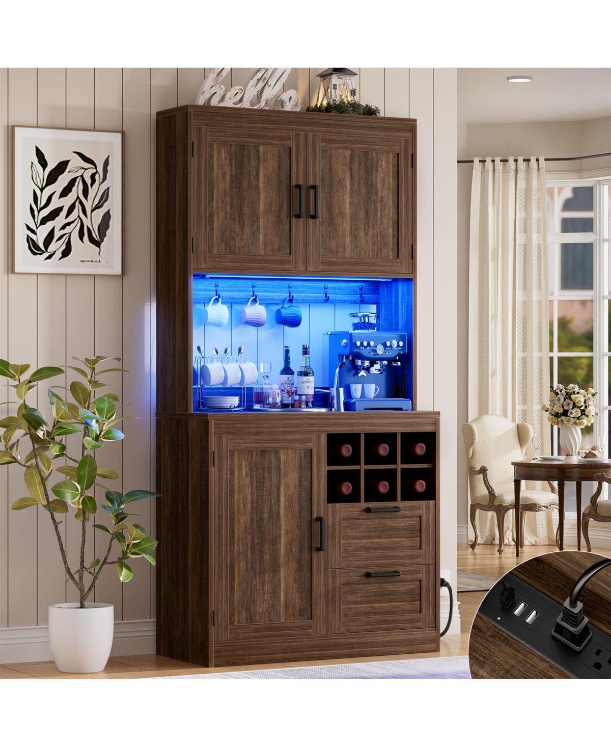 Click here for Aheaplus 31.5-Inch Kitchen Pantry with Charging St... prices