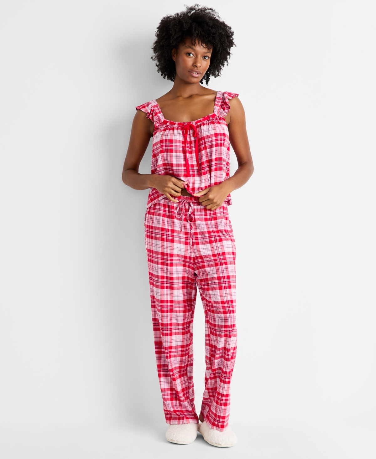 Click here for State of Day Womens Flannel Tank and Pant Pajama S... prices