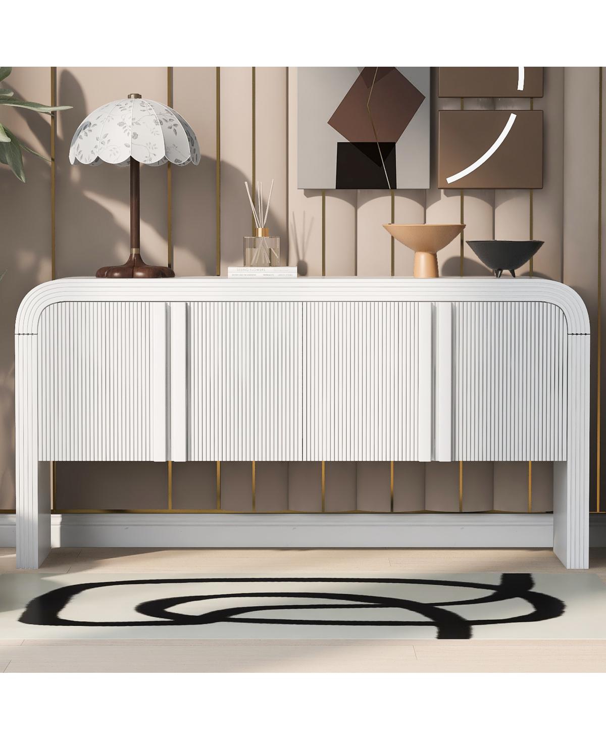 Click here for Streamdale Furniture Wave Console Table 4 Doors an... prices