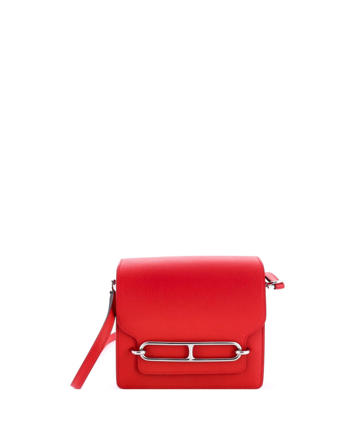 Click here for Pre-Owned HERMES 18 Roulis Bag Evercolor - Red prices