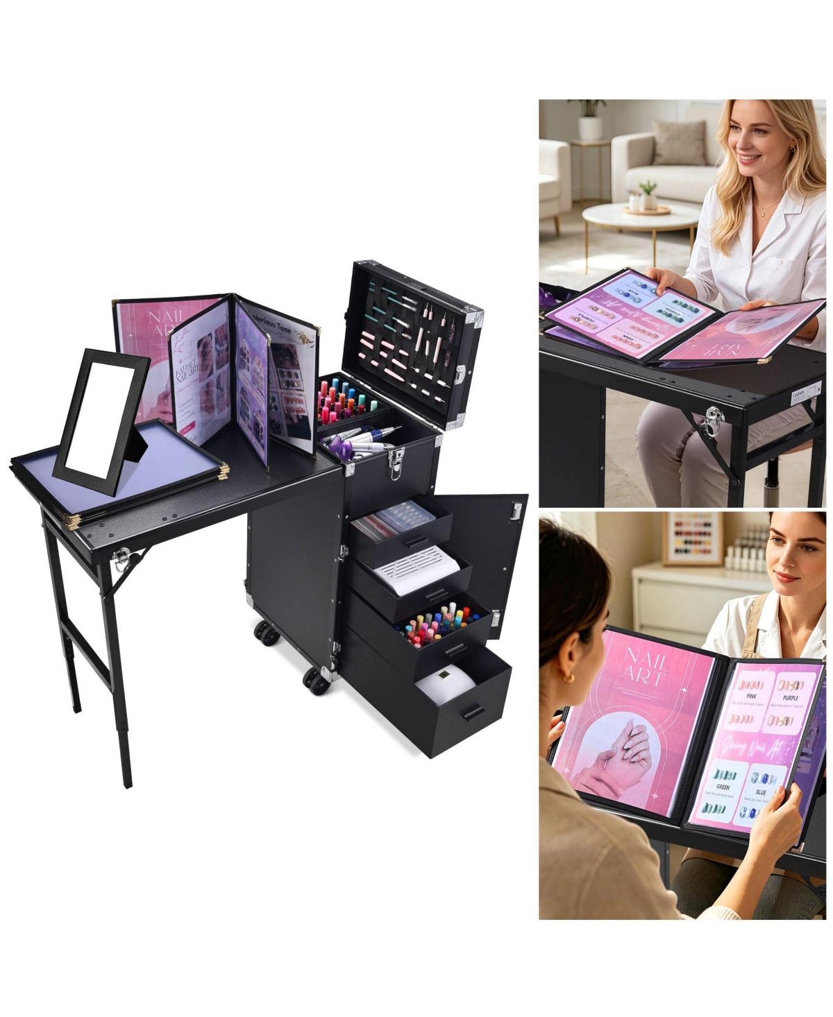 Click here for Byootique Portable Manicure Table Nail Desk Statio... prices