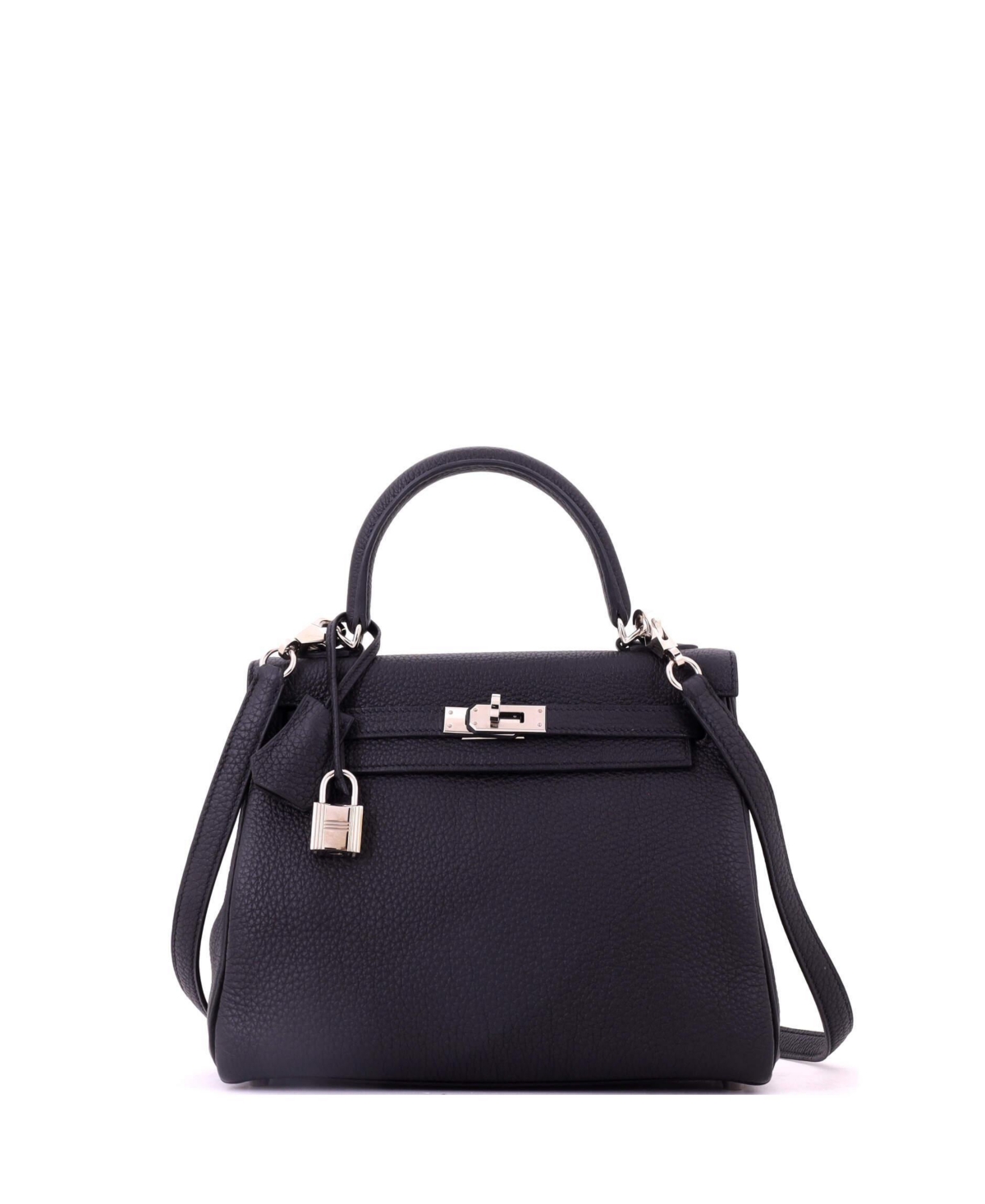 Click here for Pre-Owned HERMES Kelly 25 Handbag Black Togo with... prices
