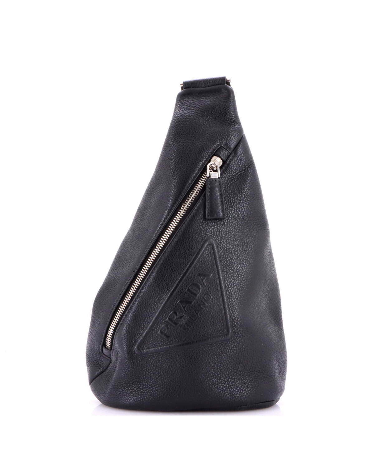 Click here for Pre-Owned Prada Triangle Logo Sling Bag Leather -... prices