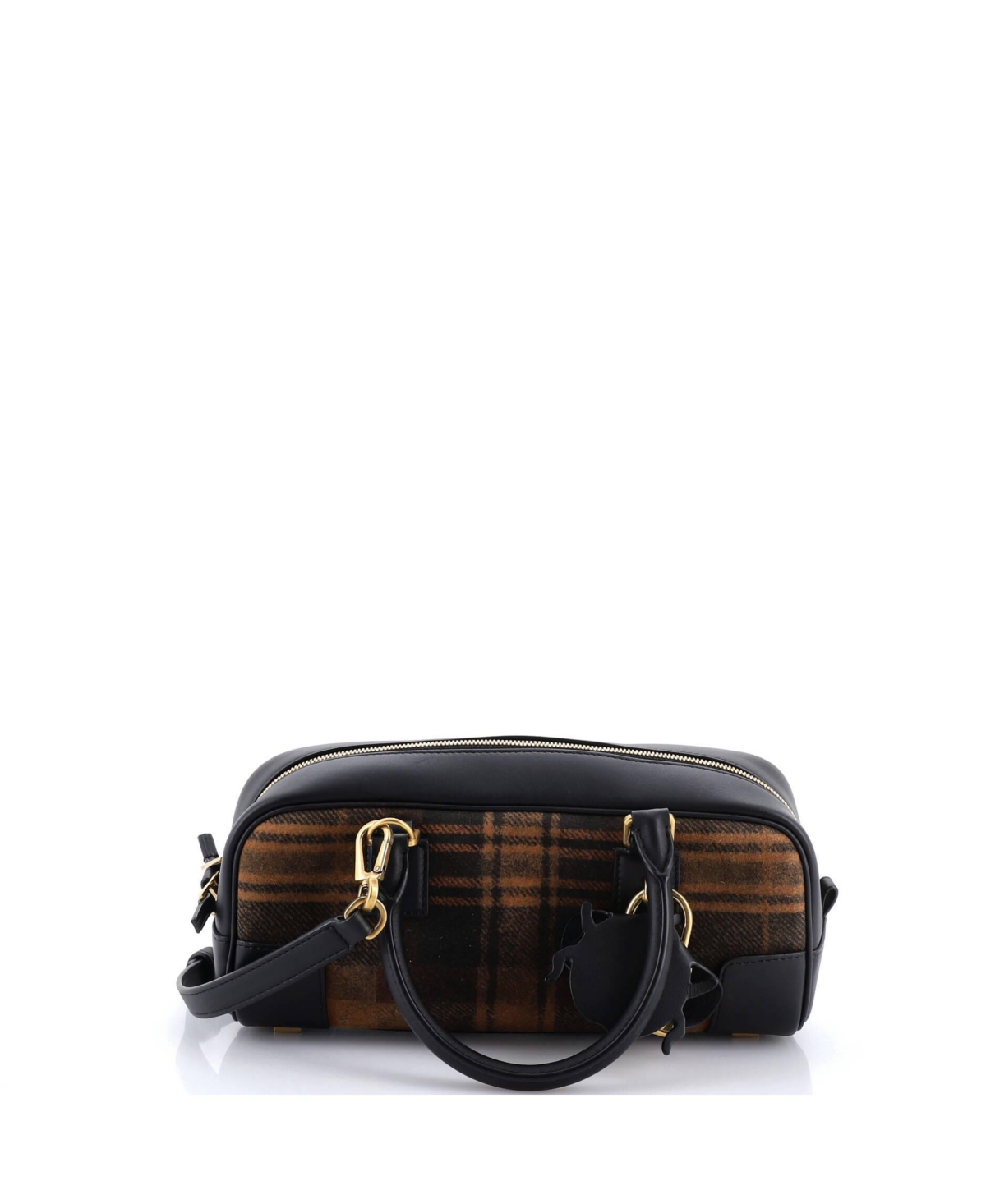 Click here for Pre-Owned Loewe 23 Amazona Cropped Bag Tartan Sued... prices