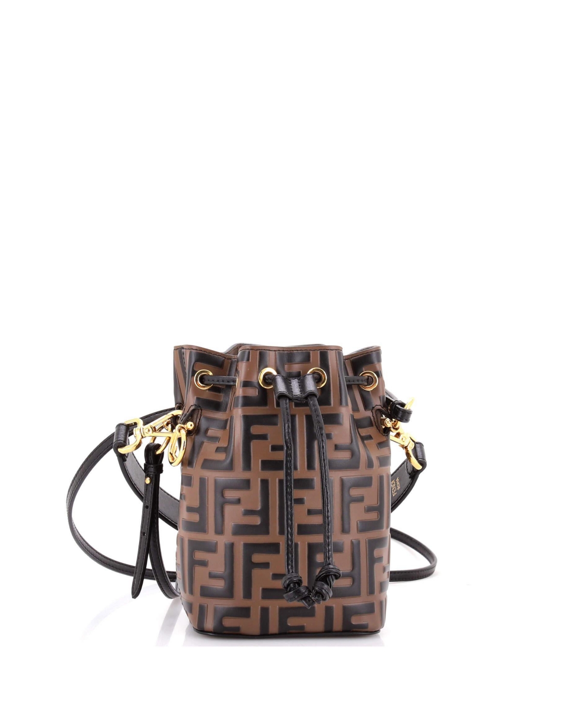 Click here for Pre-Owned Fendi Mini Mon Tresor Bucket Bag Zucca E... prices
