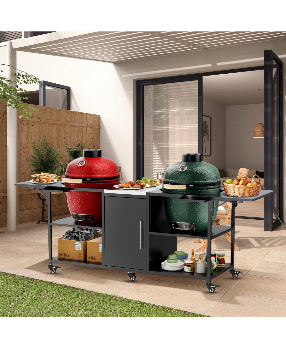 Click here for Streamdale Furniture Outdoor Grill Cart for Two La... prices