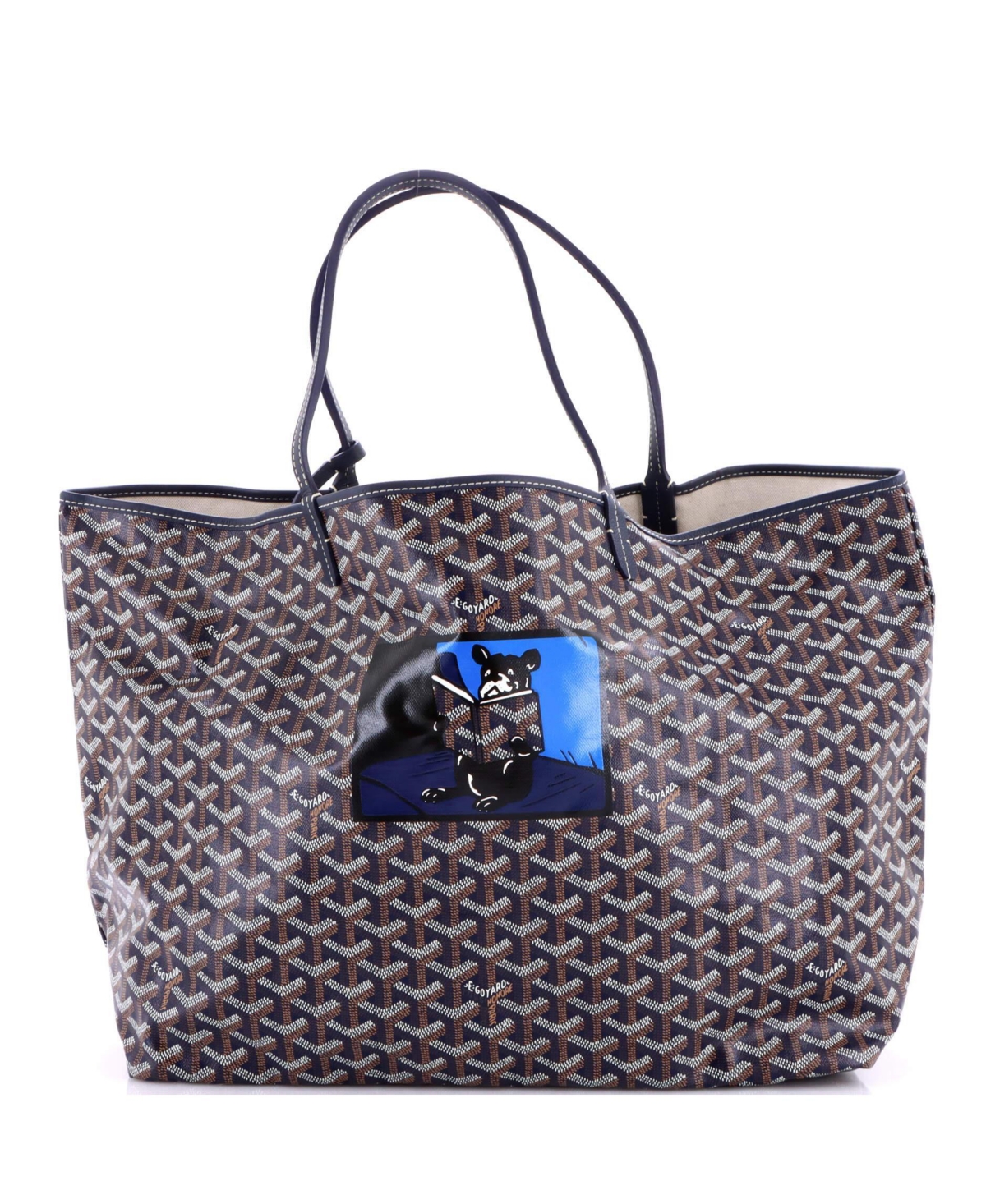 Click here for Pre-Owned Goyard Gm Saint Louis Tote Printed Coate... prices