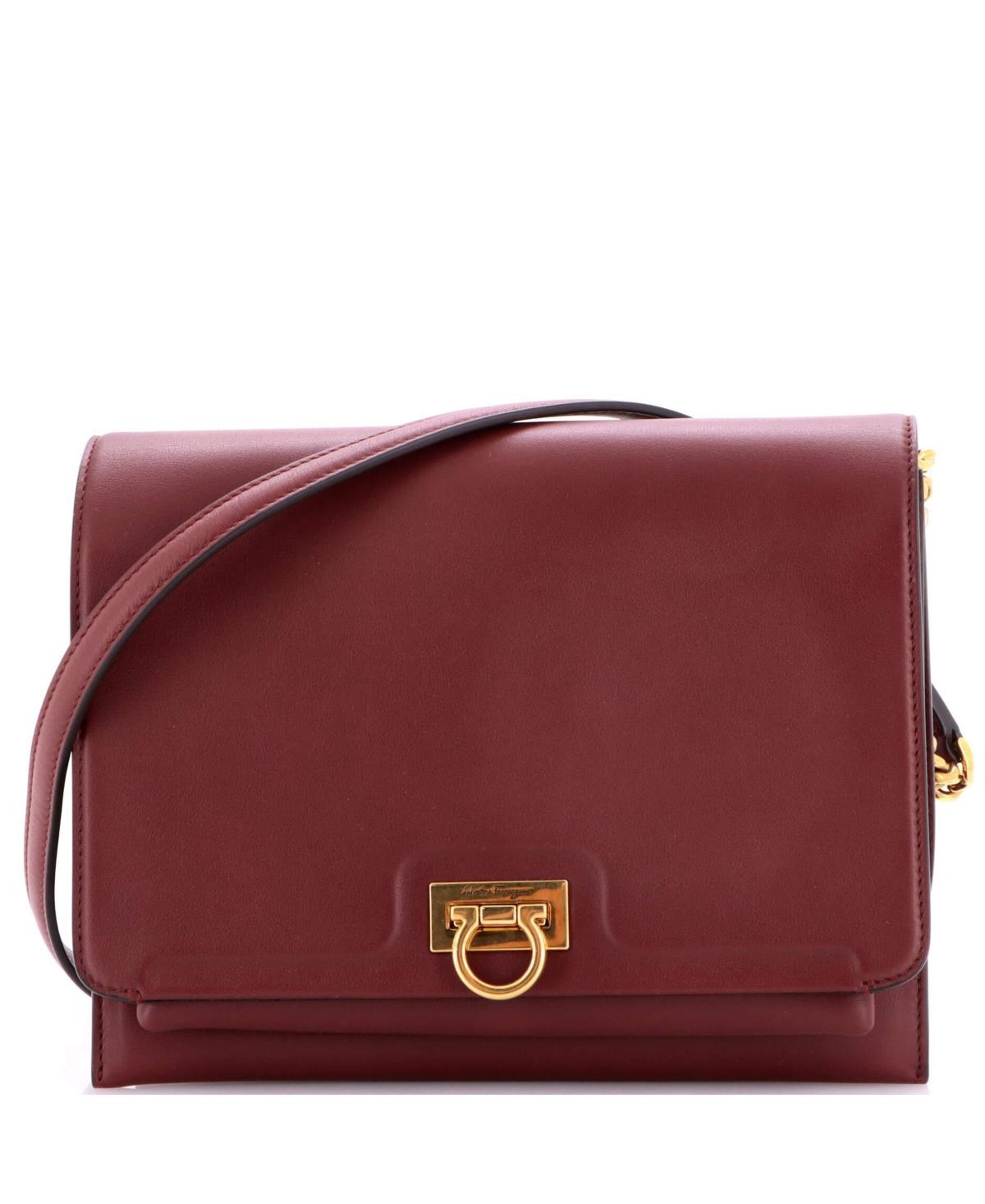 Click here for Pre-Owned Salvatore Ferragamo Medium Trifolio Flap... prices