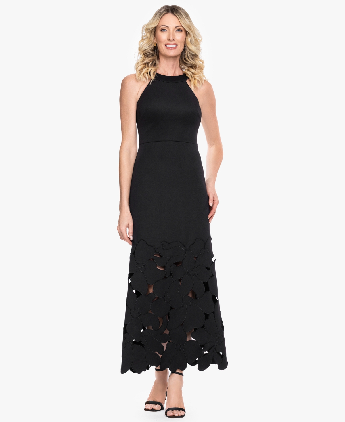 Click here for Betsy & Adam Womens Halter Neck Sleeveless Midi Dr... prices