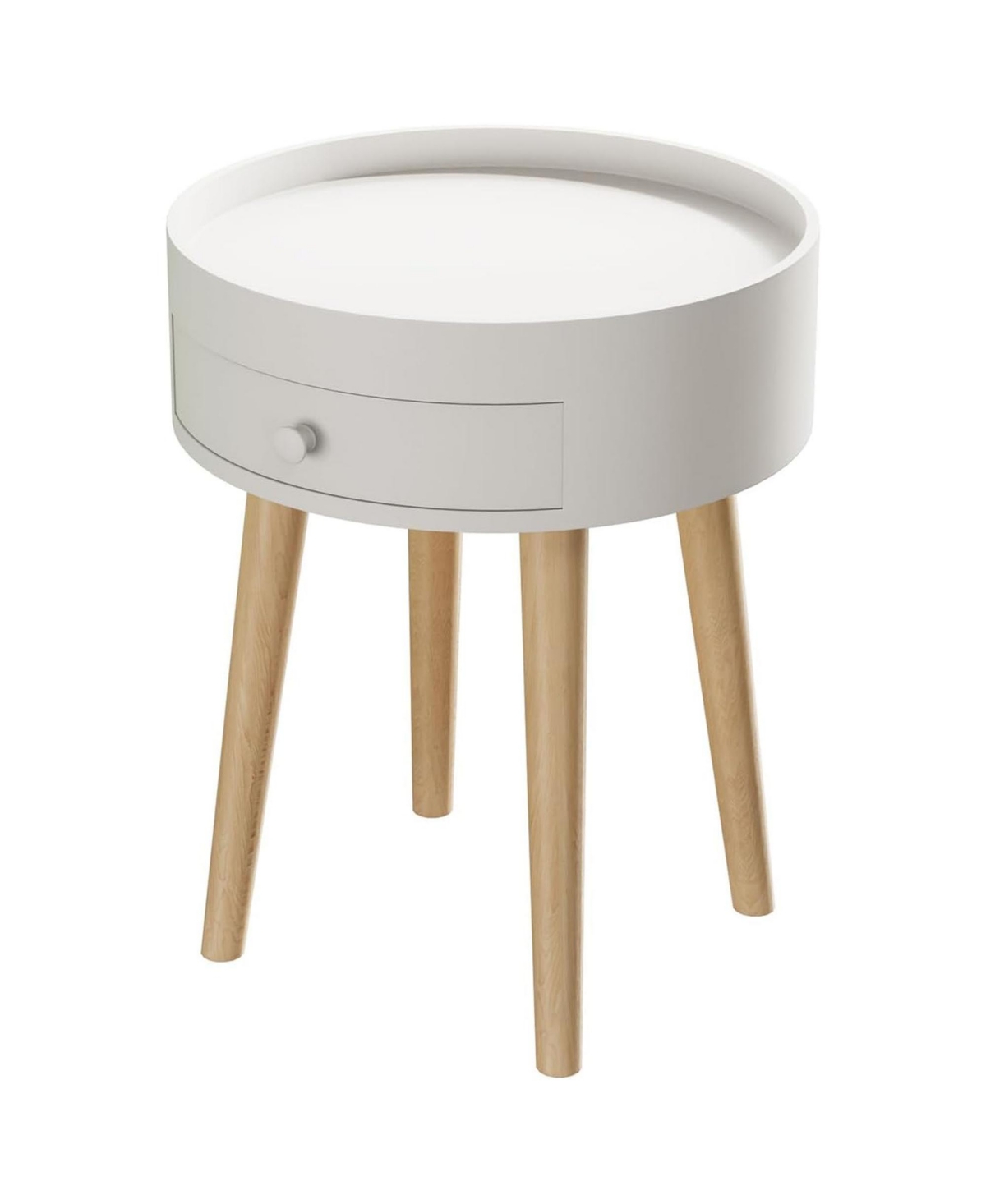 Click here for Rainsken Round Nightstand with Storage Drawer  Com... prices