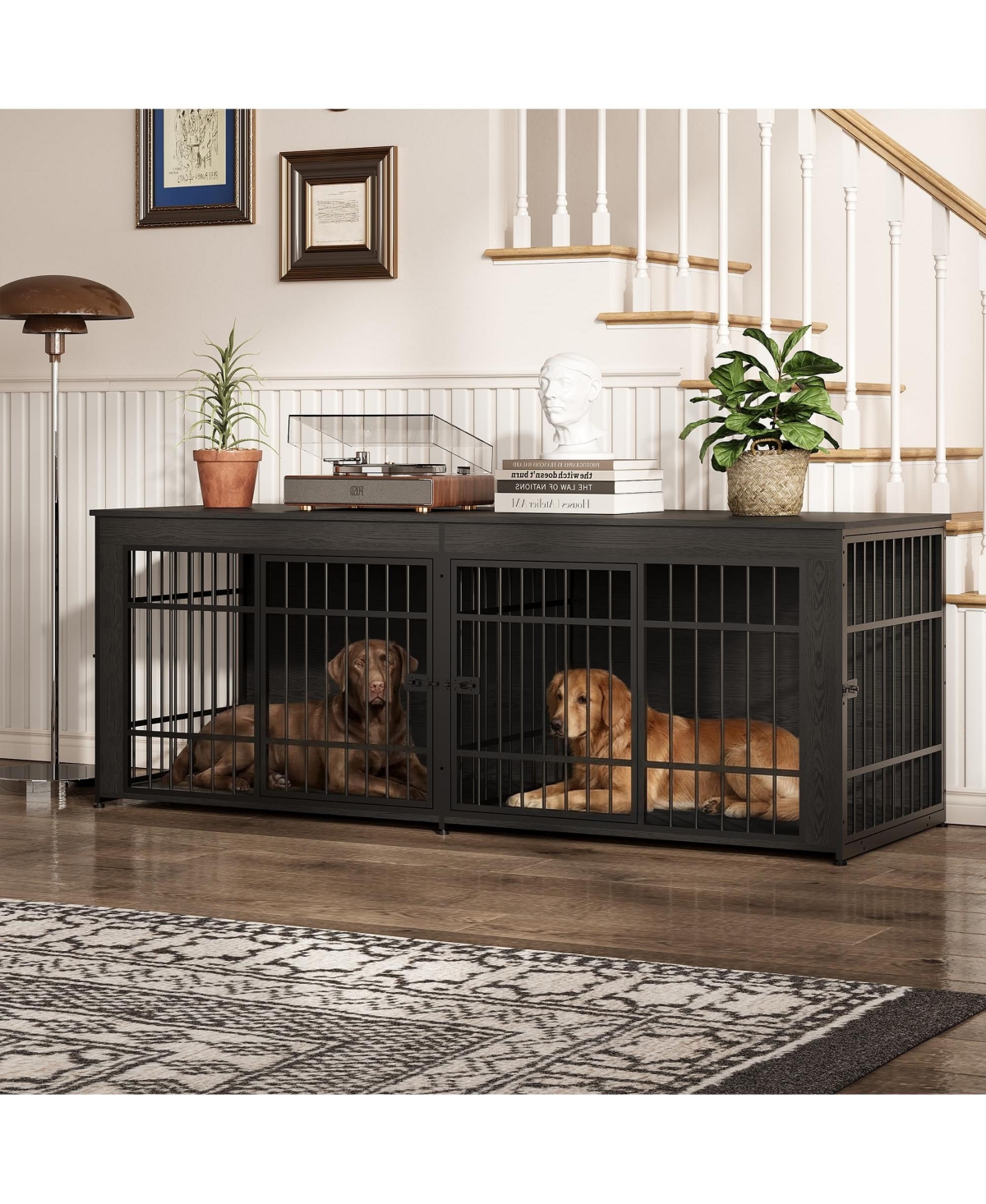 Click here for Gaomon Wooden Dog Crate Furniture 4 Doors with Sto... prices