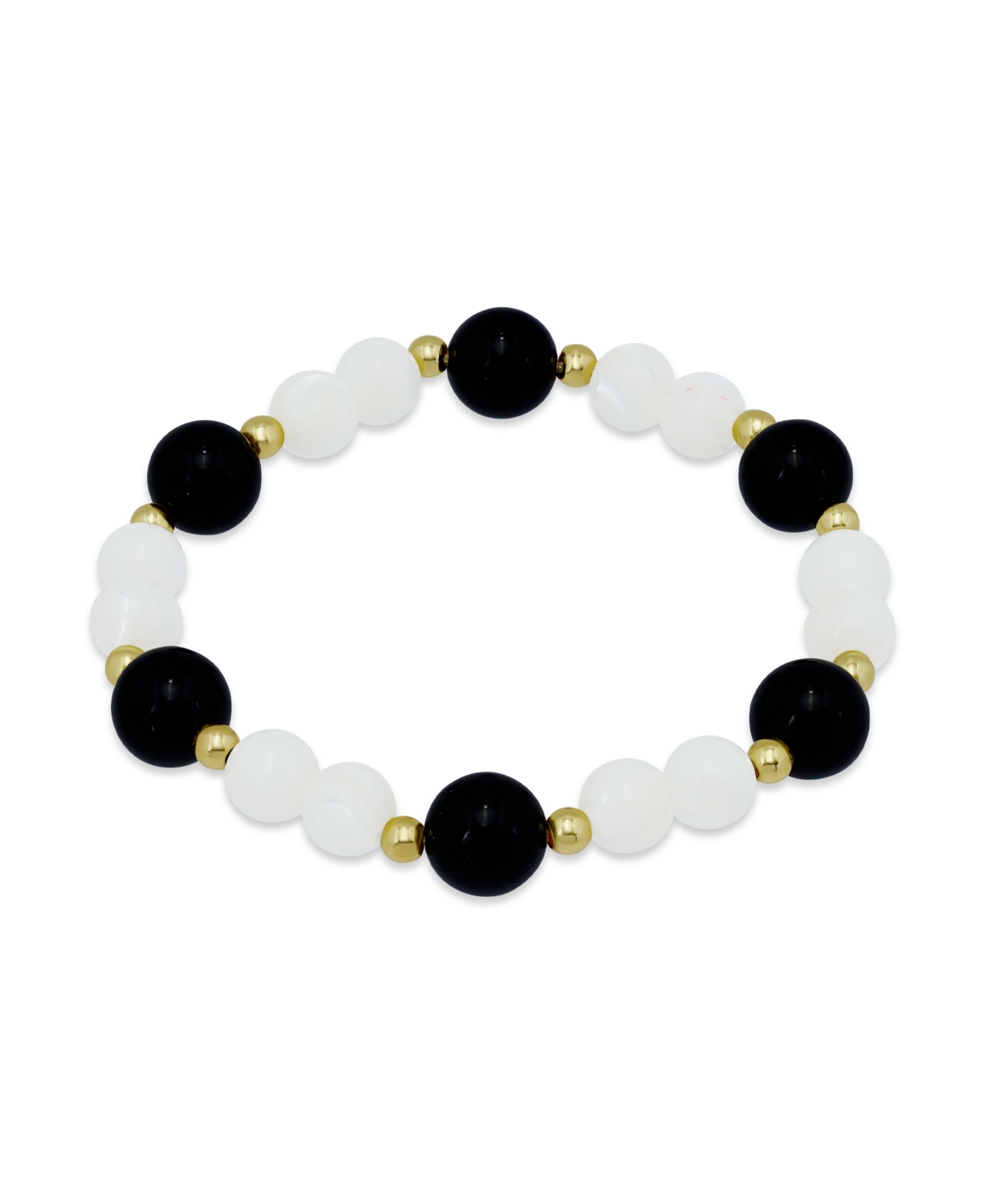 Click here for Macys 14k Gold-Plated Over Brass Onyx Beads Imitat... prices