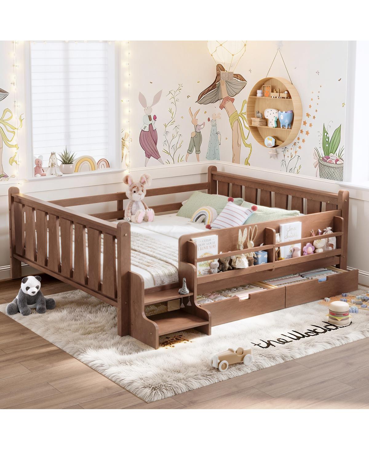 Click here for Streamdale Furniture Solid Wood Queen Floor Bed wi... prices