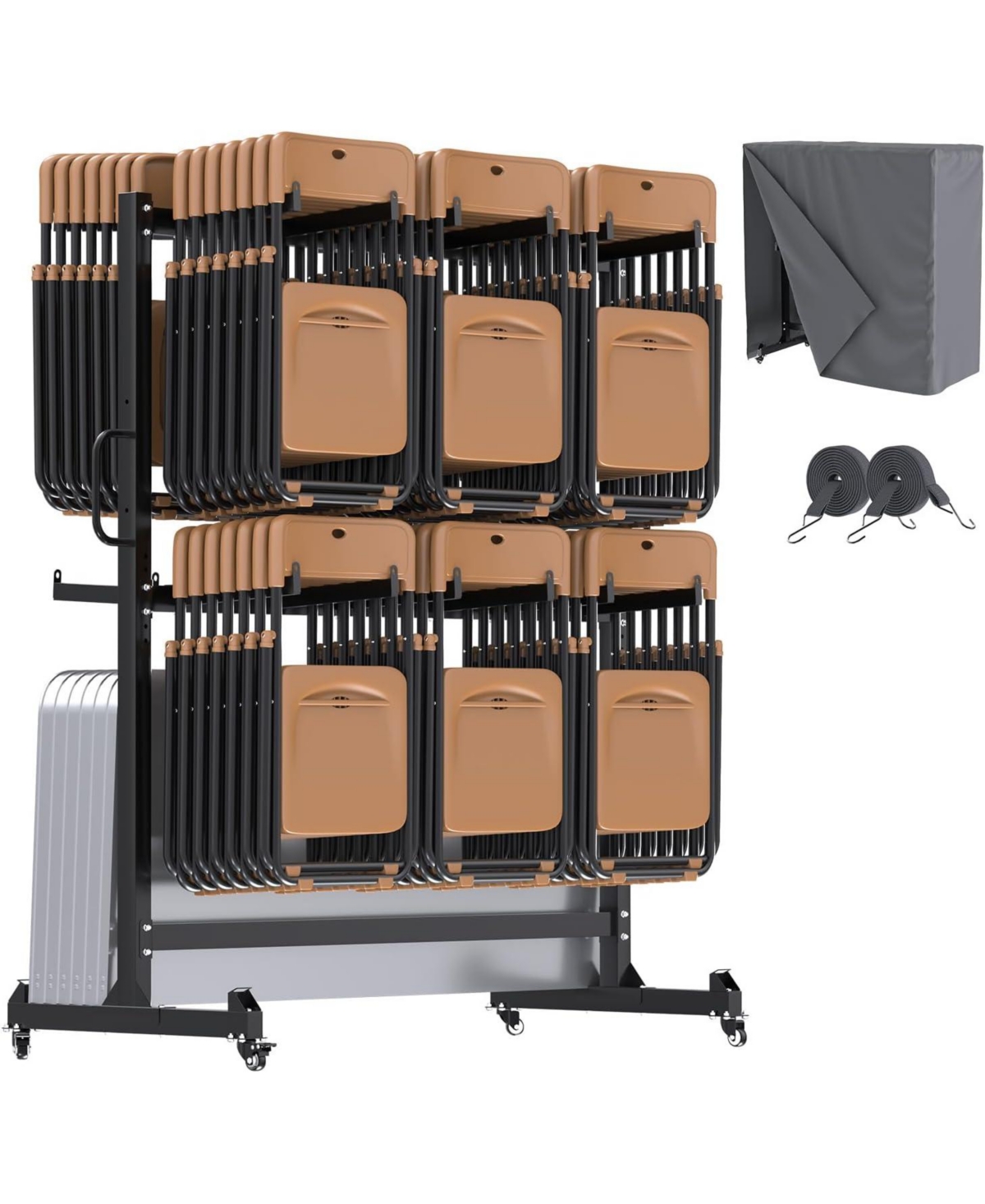 Click here for Aecojoy Folding Chair Rack  Dolly Chair Cart for 8... prices