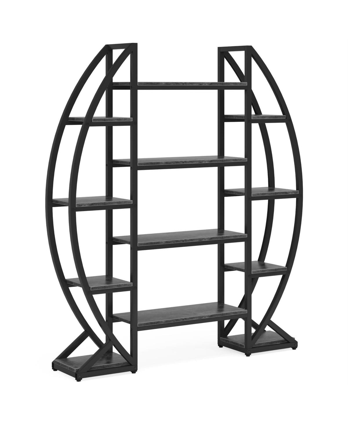 Click here for Slickblue Wide Oval Industrial Bookshelf with Open... prices