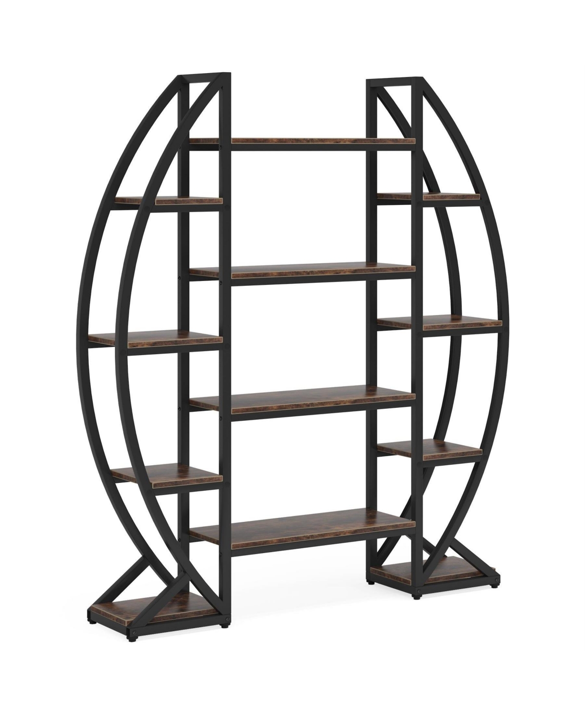 Click here for Slickblue Wide Oval Industrial Bookshelf with Open... prices