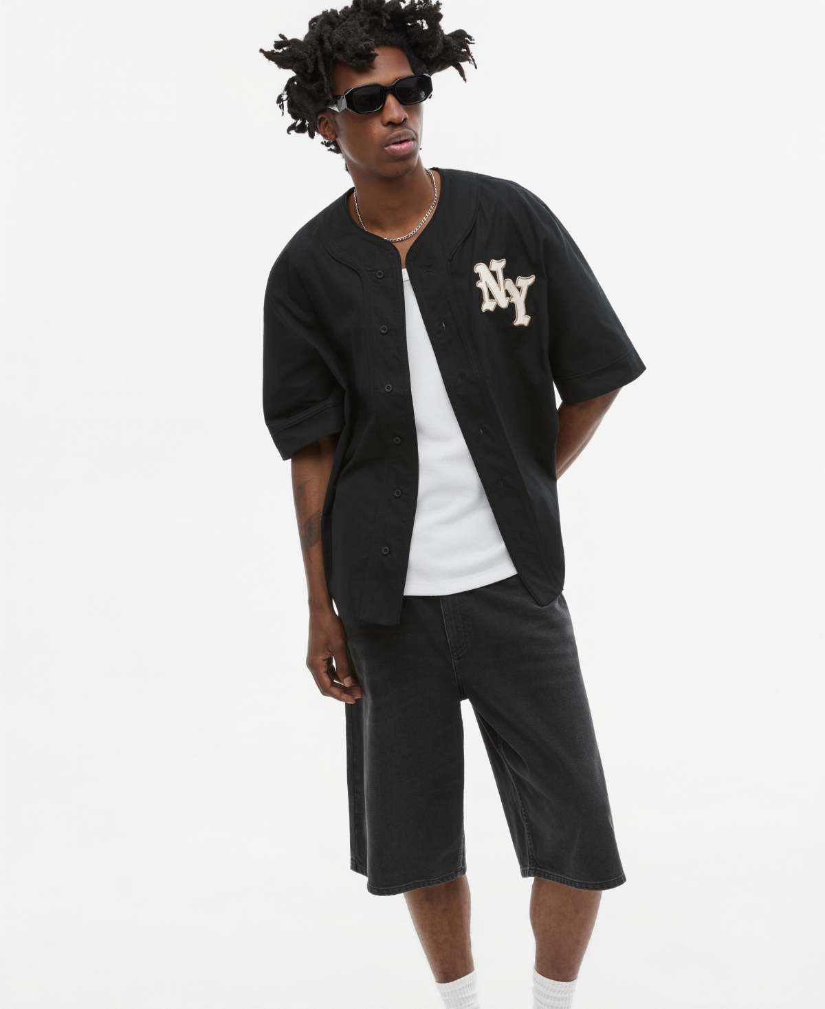 Click here for Mode of One Mens Oversized Ny Baseball Top  Macys... prices