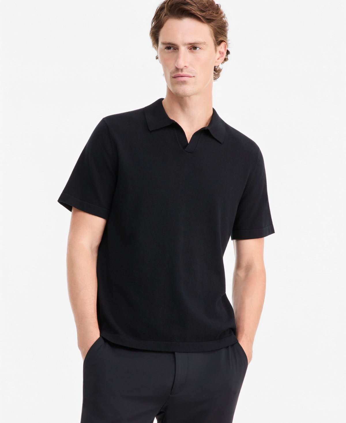 Click here for Alfani Mens Cotton-Blend Johnny-Collar Polo Sweate... prices