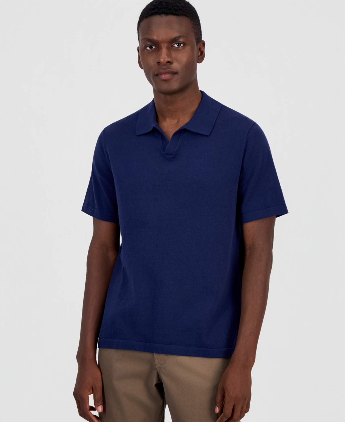 Click here for Alfani Mens Cotton-Blend Johnny-Collar Polo Sweate... prices