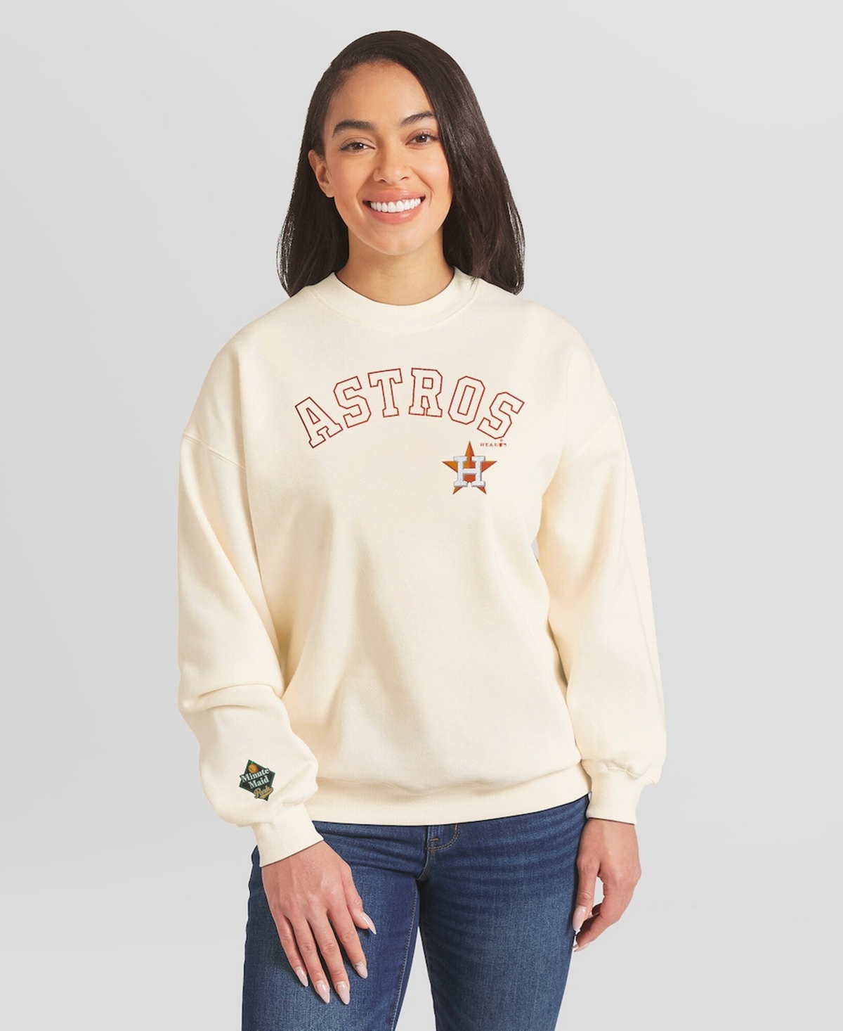 Click here for Wear by Erin Andrews Womens Cream Houston Astros H... prices