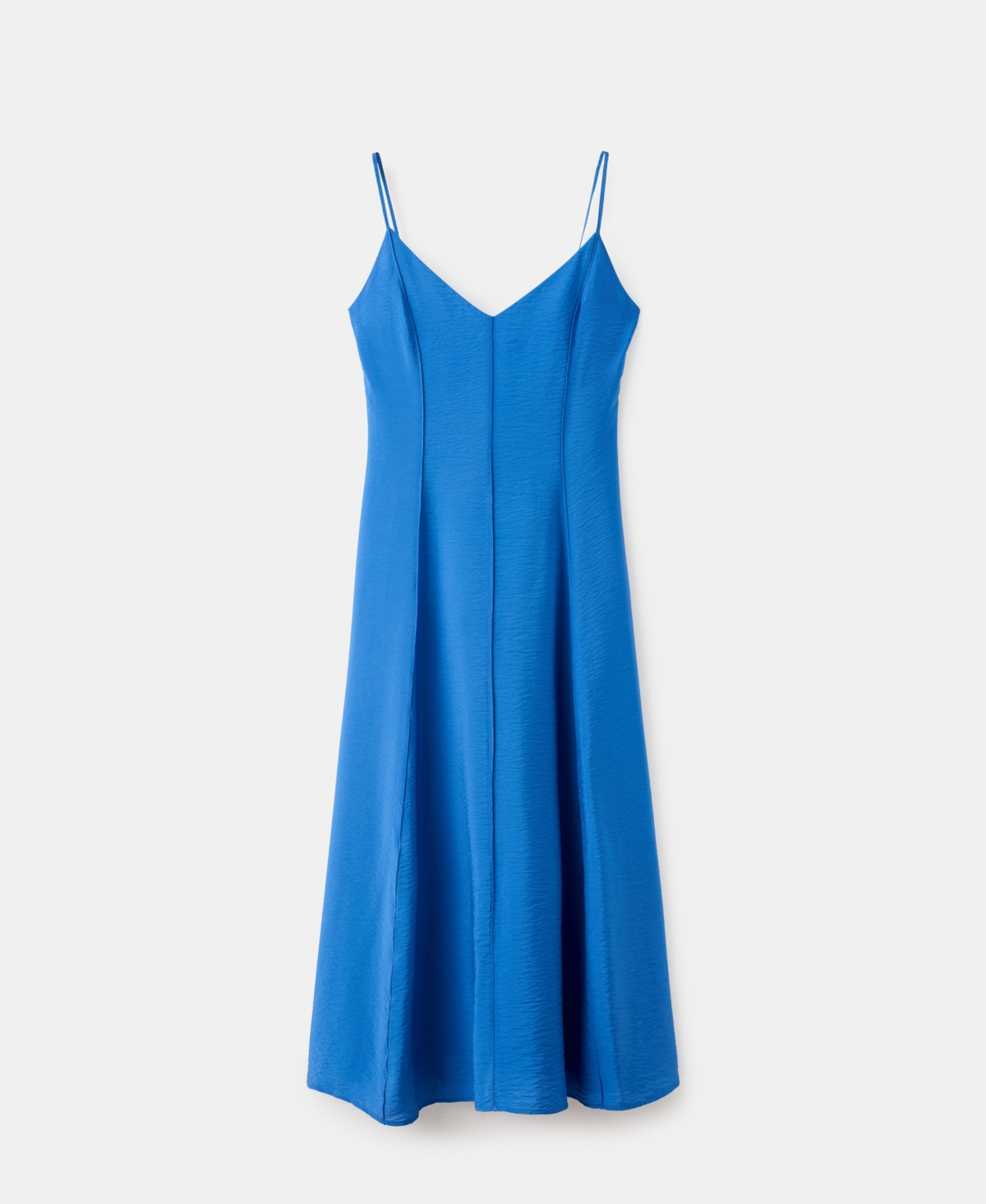 Click here for Mango Womens Stitching Details Midi Dress - Blue prices