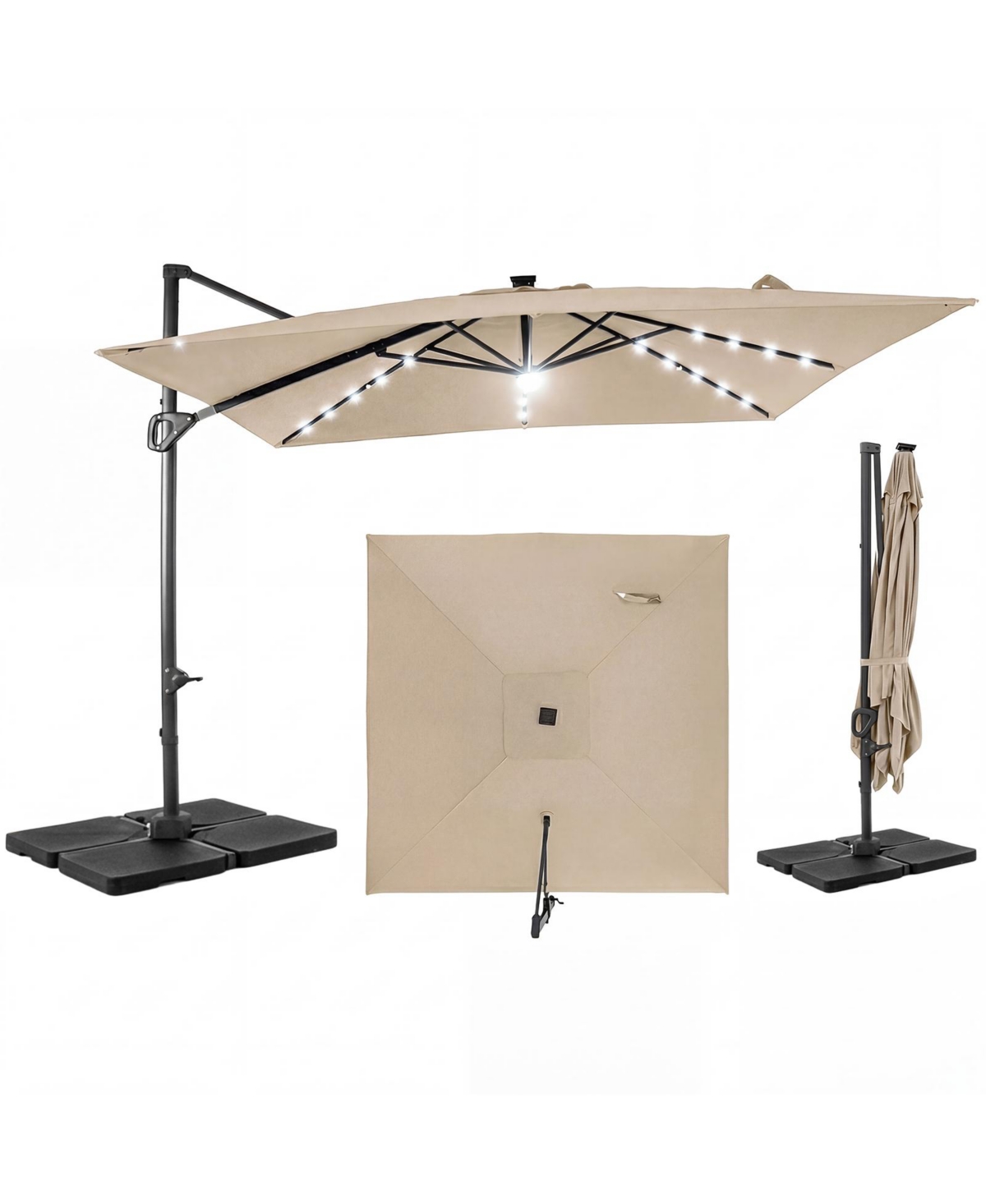 Click here for Gymax 10 Feet Cantilever Outdoor Umbrella with 32... prices