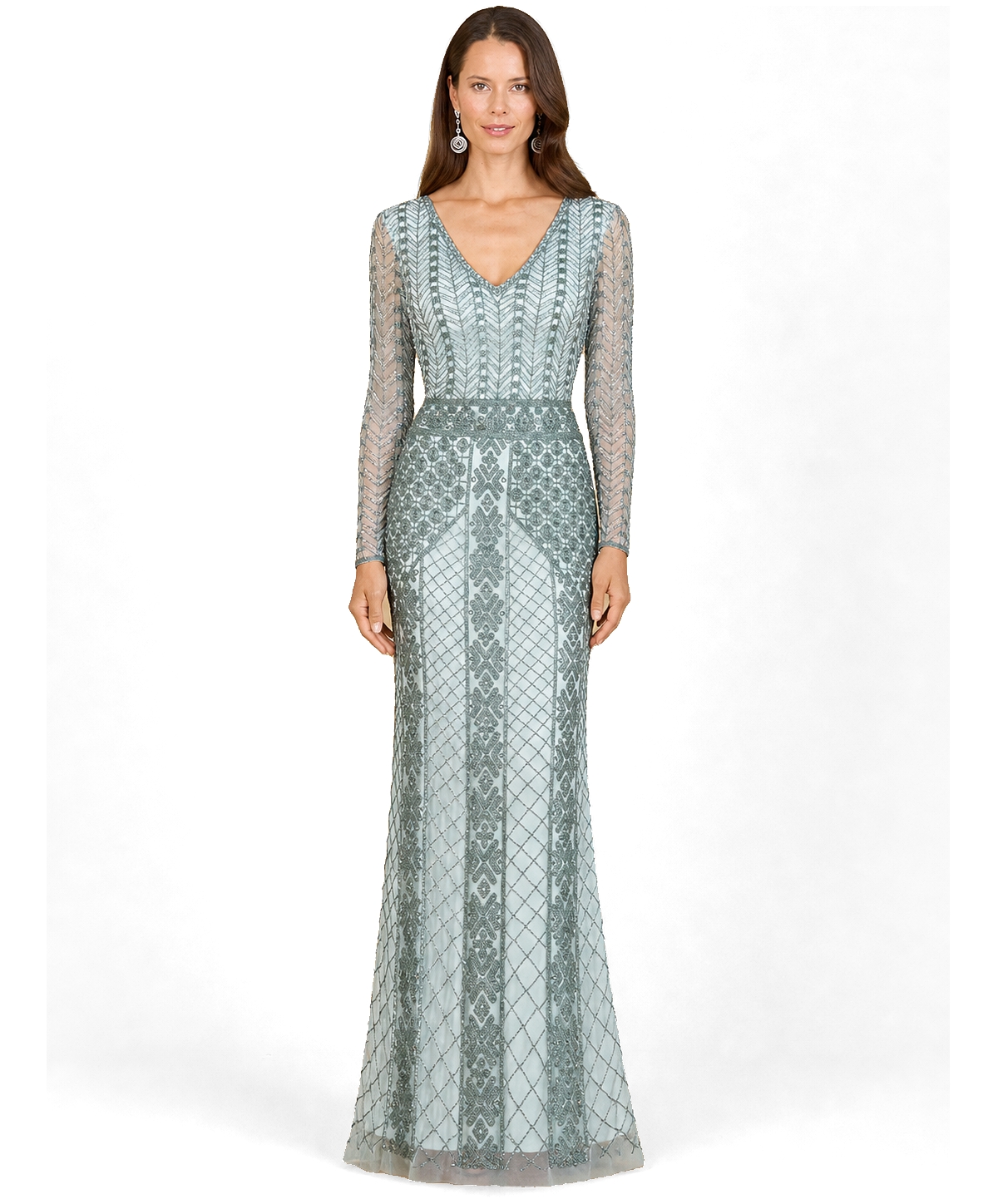 Click here for Lara Womens Long Sleeve Beaded Dress - Purple prices