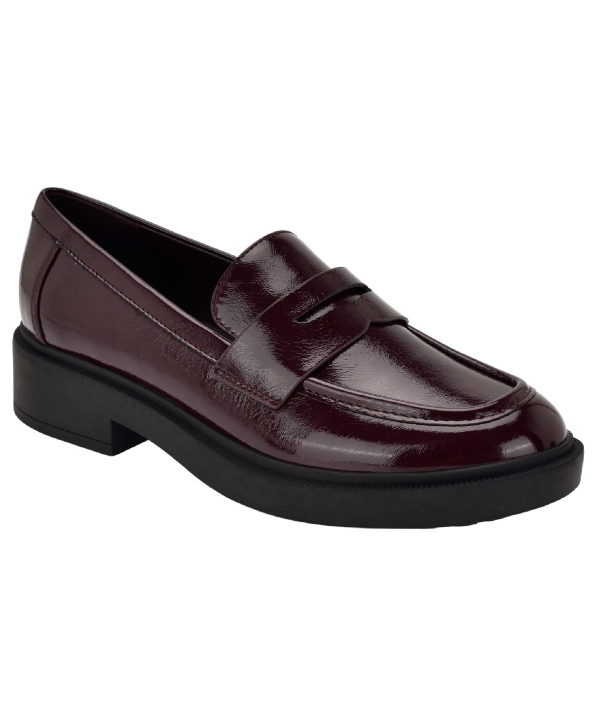 Click here for Calvin Klein Womens Otinya Almond Toe Penny Loafer... prices