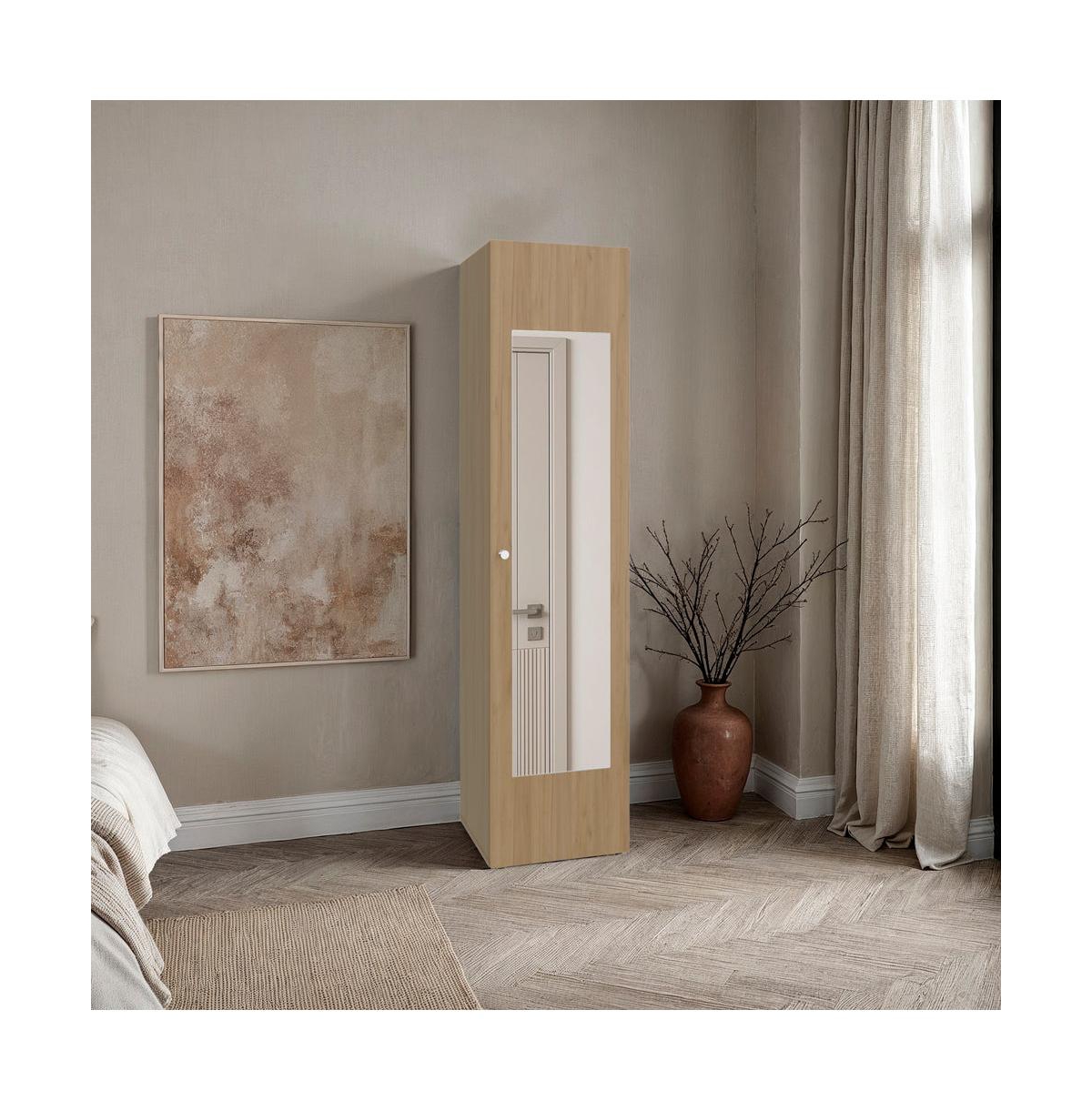 Click here for Depot E-shop Frisco 1 Door Wardrobe 67 H with Mirr... prices