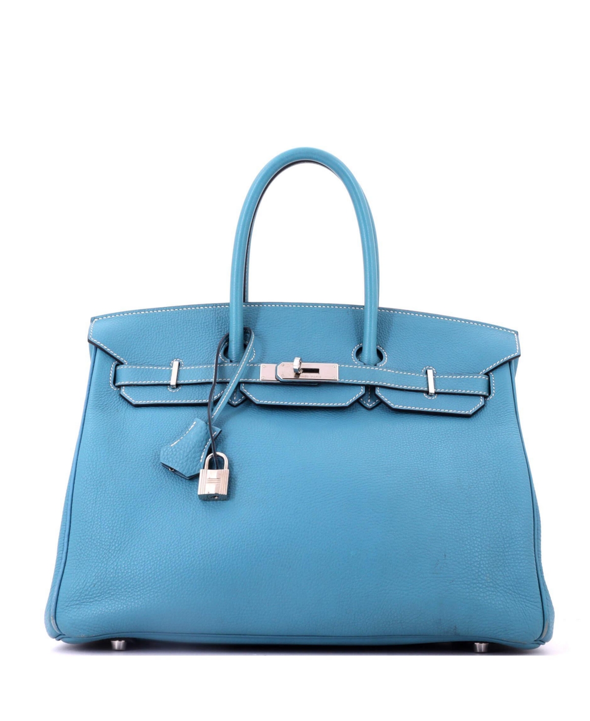 Click here for Pre-Owned HERMES Birkin 35 Handbag Blue Togo with... prices