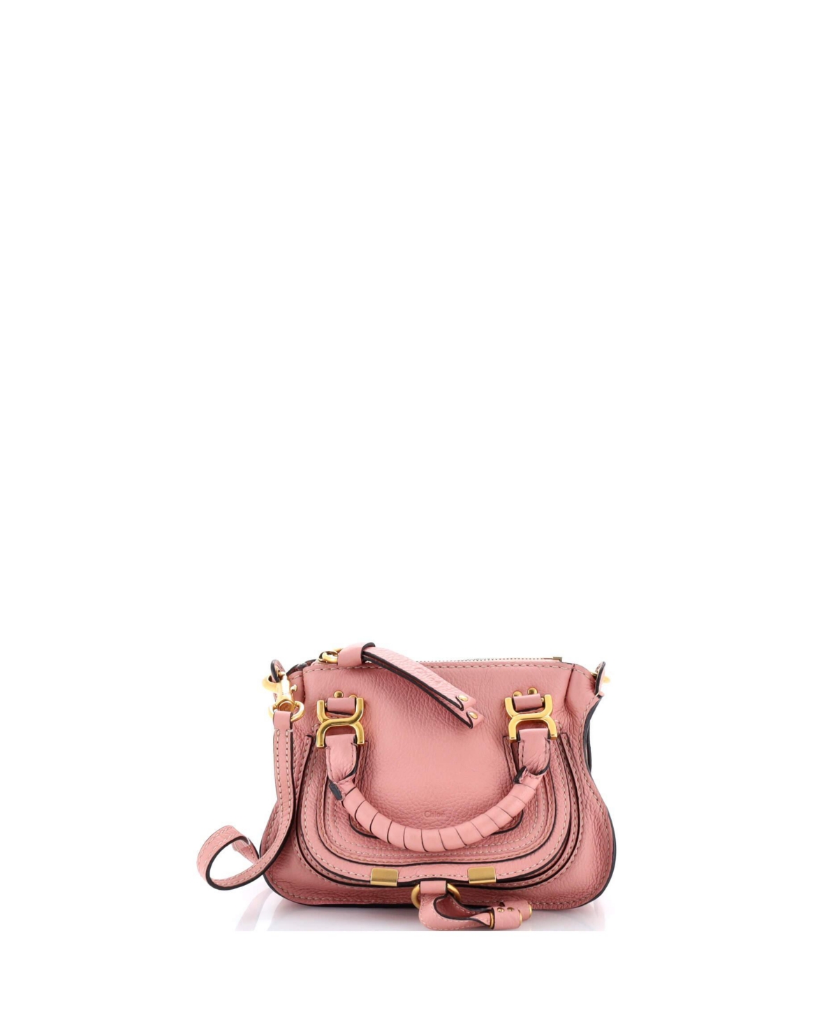 Click here for Pre-Owned Chloe Baby Marcie Satchel Leather - Pink prices