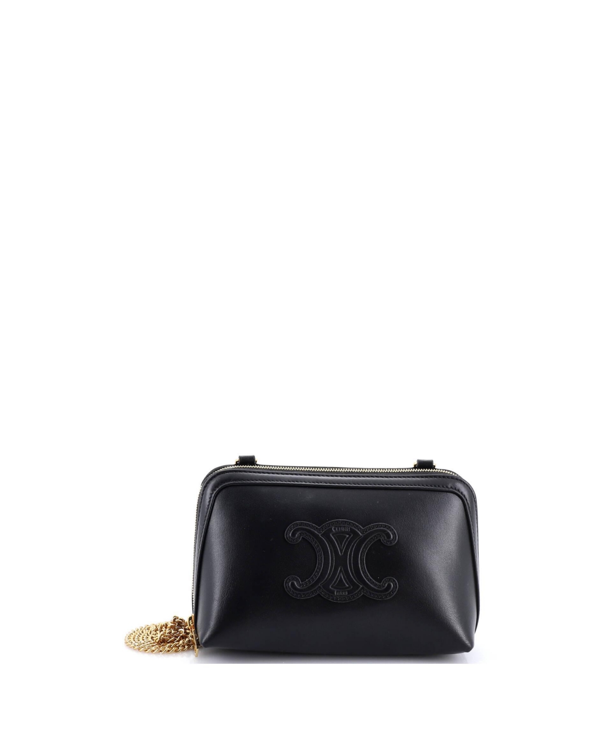 Click here for Pre-Owned Celine Cuir Triomphe Zip Around Chain Cl... prices
