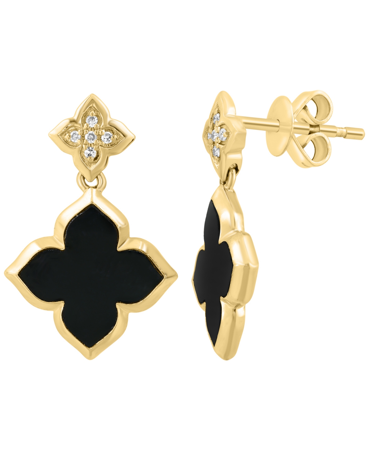 Click here for Effy Collection Onyx (11mm) & Diamond (1/20 ct. t.... prices