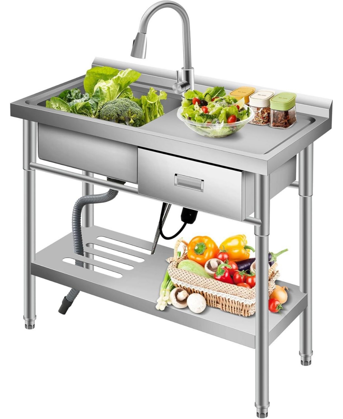 Click here for Gaomon Freestanding Stainless Steel Utility Sink S... prices
