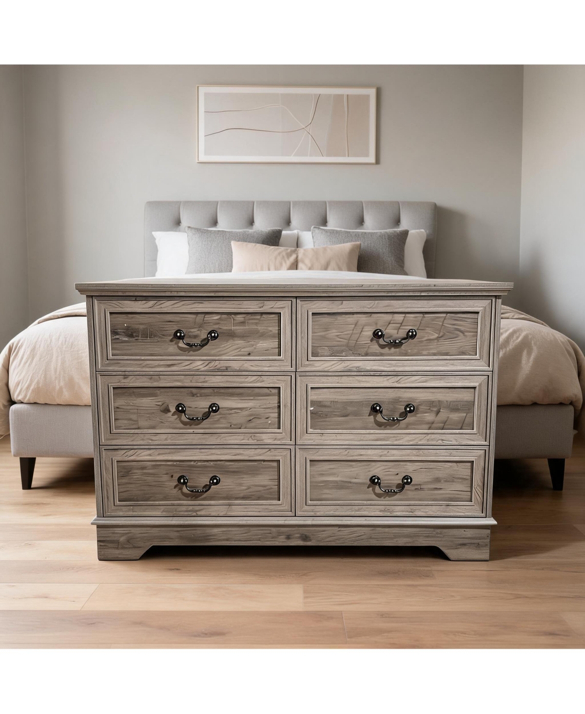 Click here for homfan 6-Drawer Vintage Dresser  47 Wide Double Ch... prices