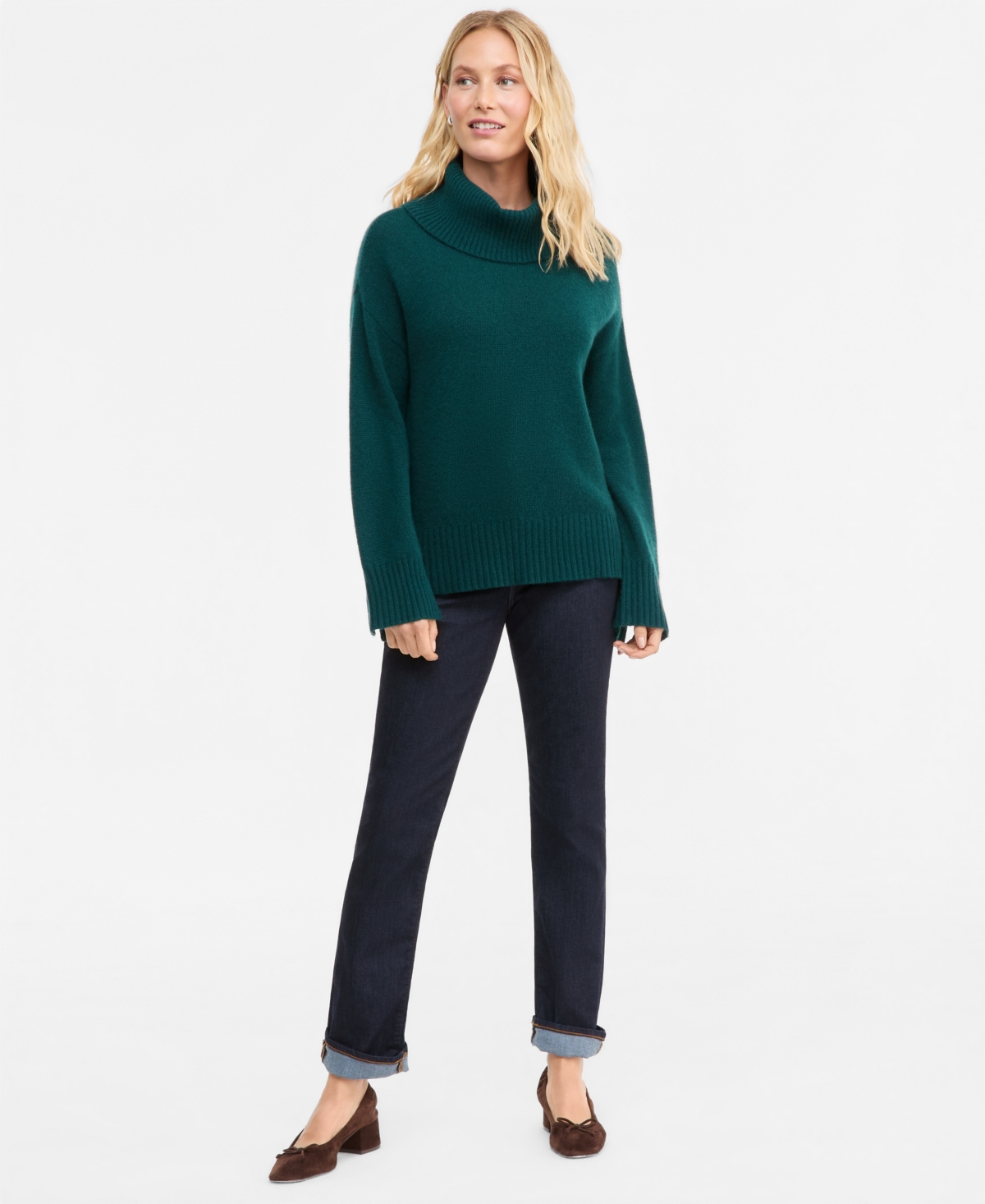 Click here for Charter Club Womens 100 Cashmere Relaxed Turtlenec... prices