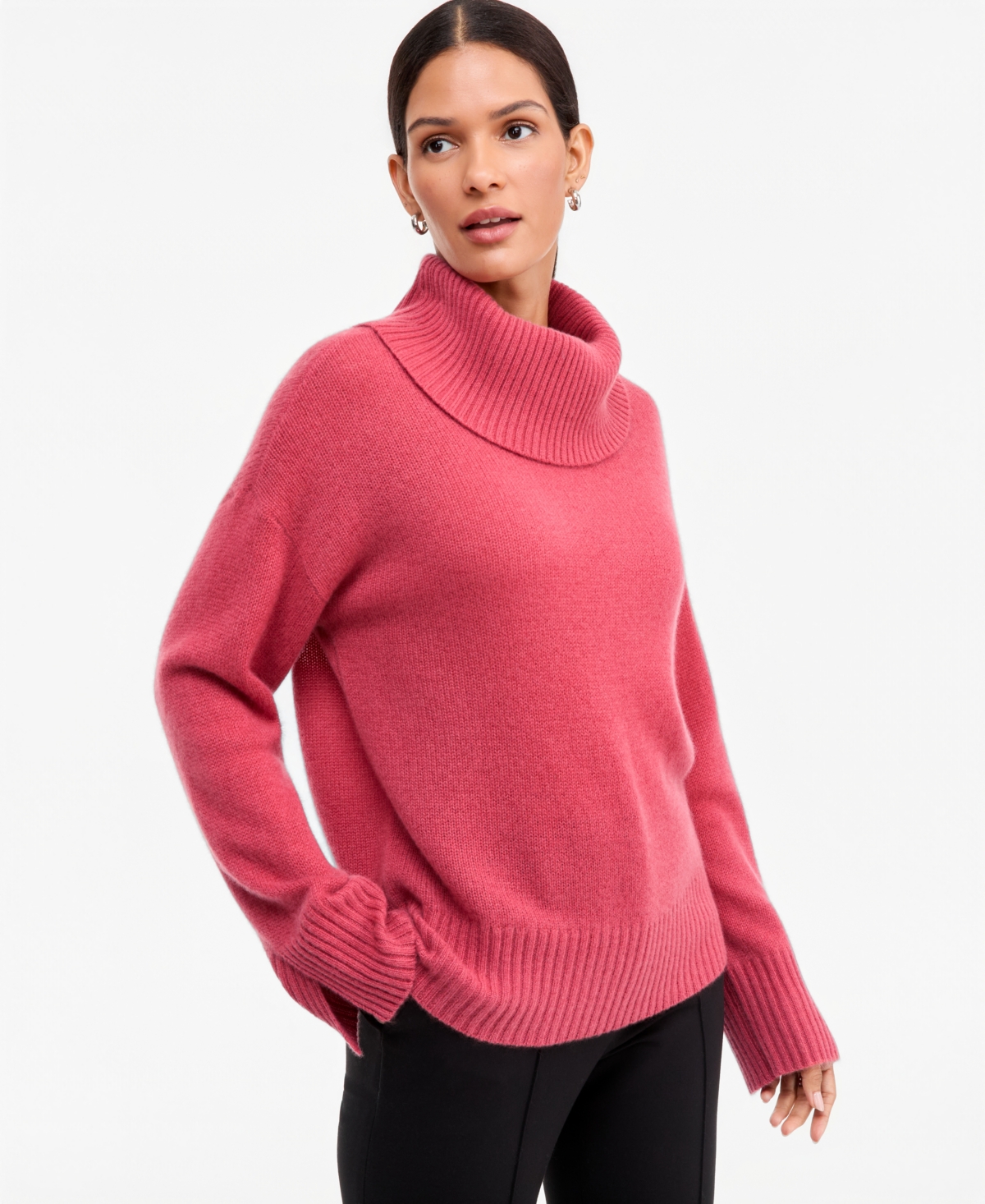 Click here for Charter Club Womens Cashmere Relaxed Turtleneck Sw... prices