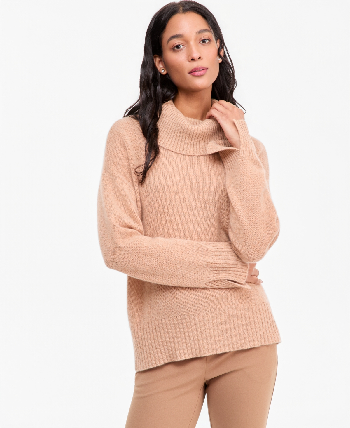 Click here for Charter Club Womens Cashmere Relaxed Turtleneck Sw... prices