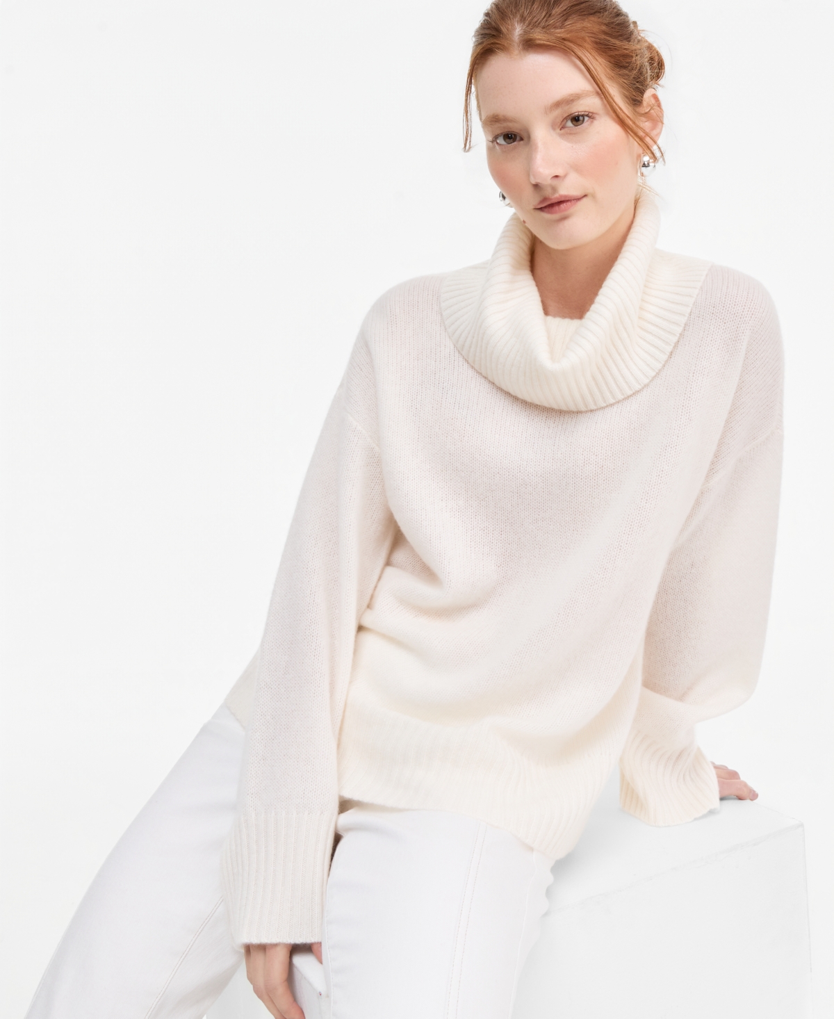 Click here for Charter Club Womens 100 Cashmere Relaxed Turtlenec... prices