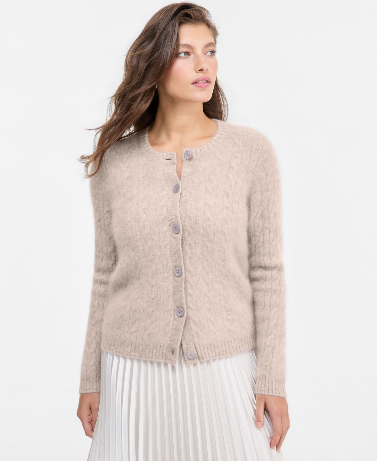 Click here for Charter Club Womens 100 Cashmere Brushed Cable-Kni... prices